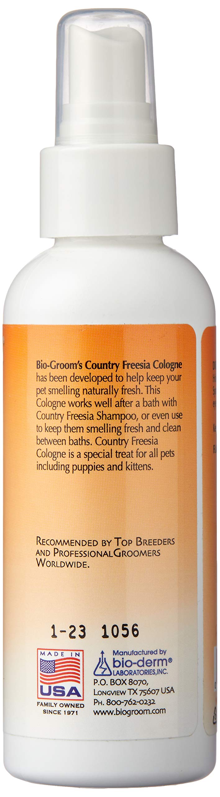 Bio-Groom Natural Scents Dog Cologne, Country Freesia, 4-Ounce (55004)