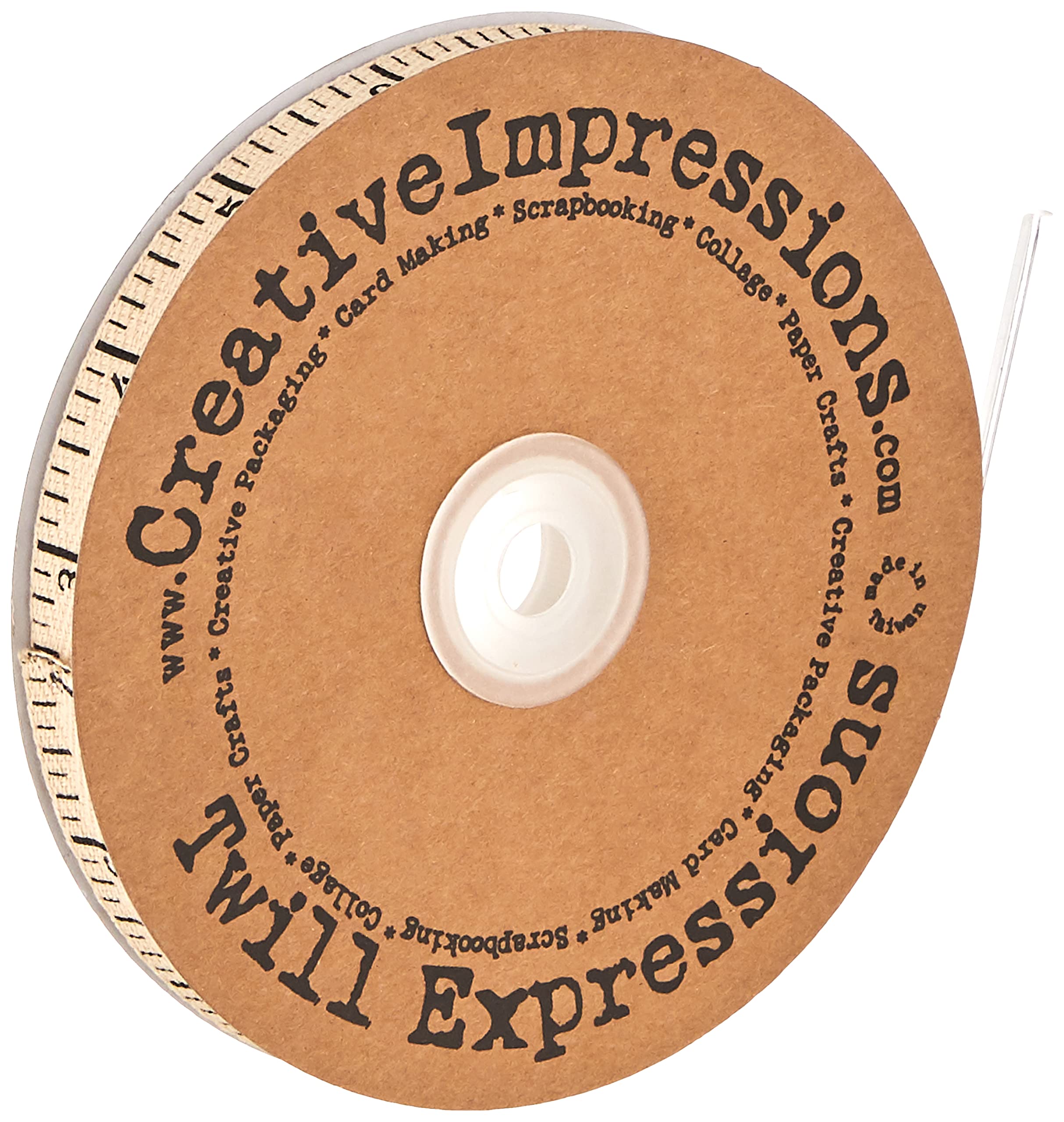Creative Impressions Printed Twill .5" X25yd-Antique, 25-Yard, Anitque Ruler