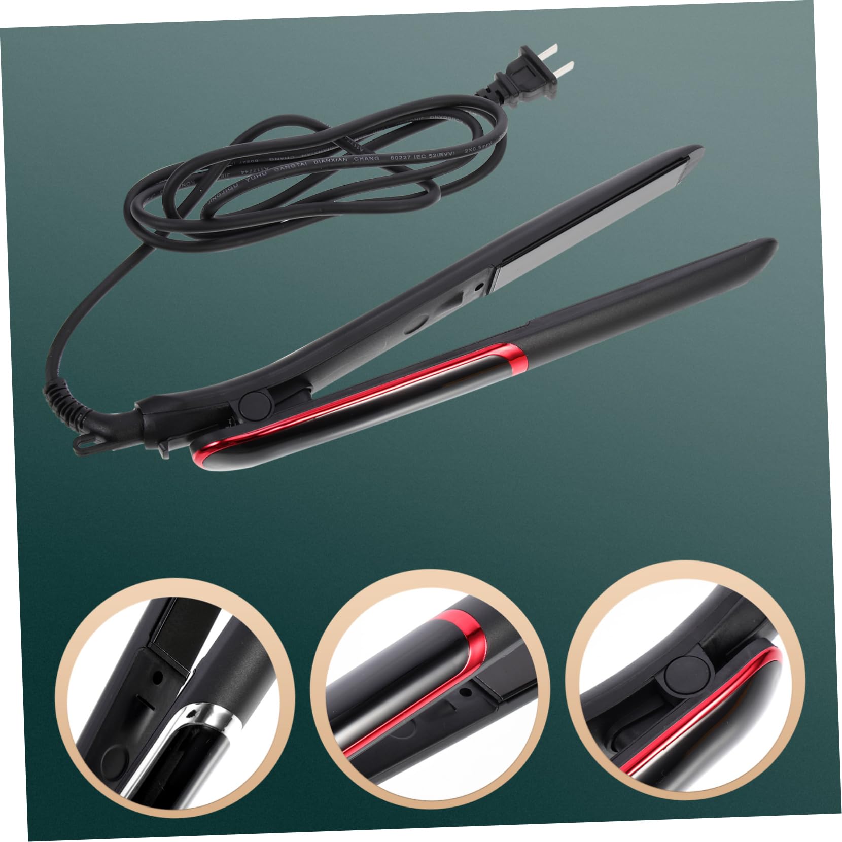 Balacoo Dual-Purpose Direct Power Panel Hair Wavy Look Flat Irons Wireless Curler straightner Cordless Curling Iron Portable Flat Iron PC Travel Electric Splint Adjustable Temperature