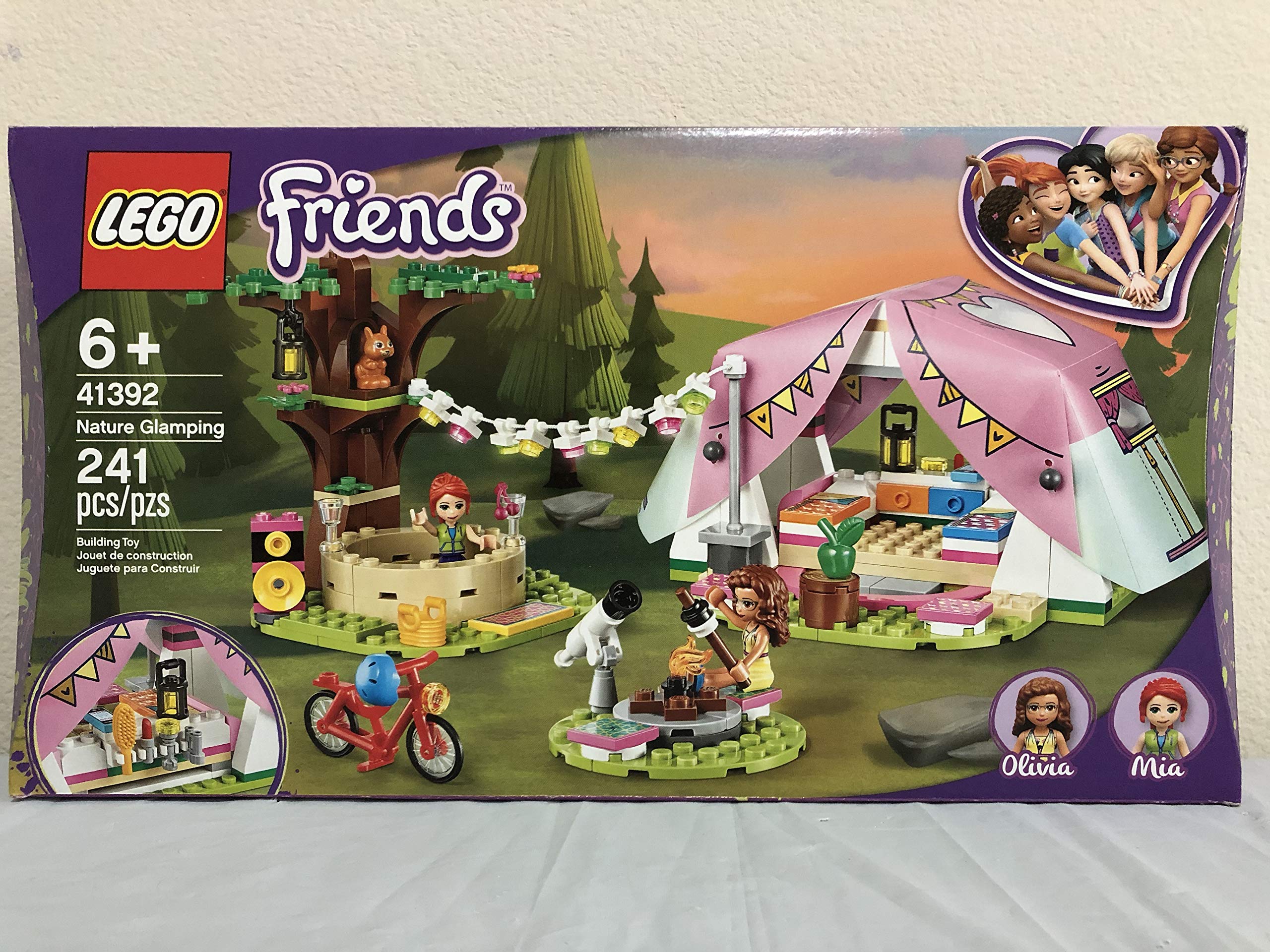 Lego Friends Friendship Bus 41395 Bundle with Lego Friends Nature Glamping 41392 Building Kit