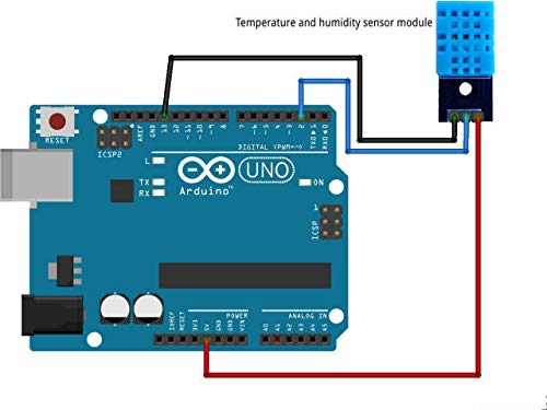 Ardest DHT11 Temperature and Humidity Sensor Module with Cable for Arduino Uno Raspberry Pi 2 3 3B RPi3 ESP-12E