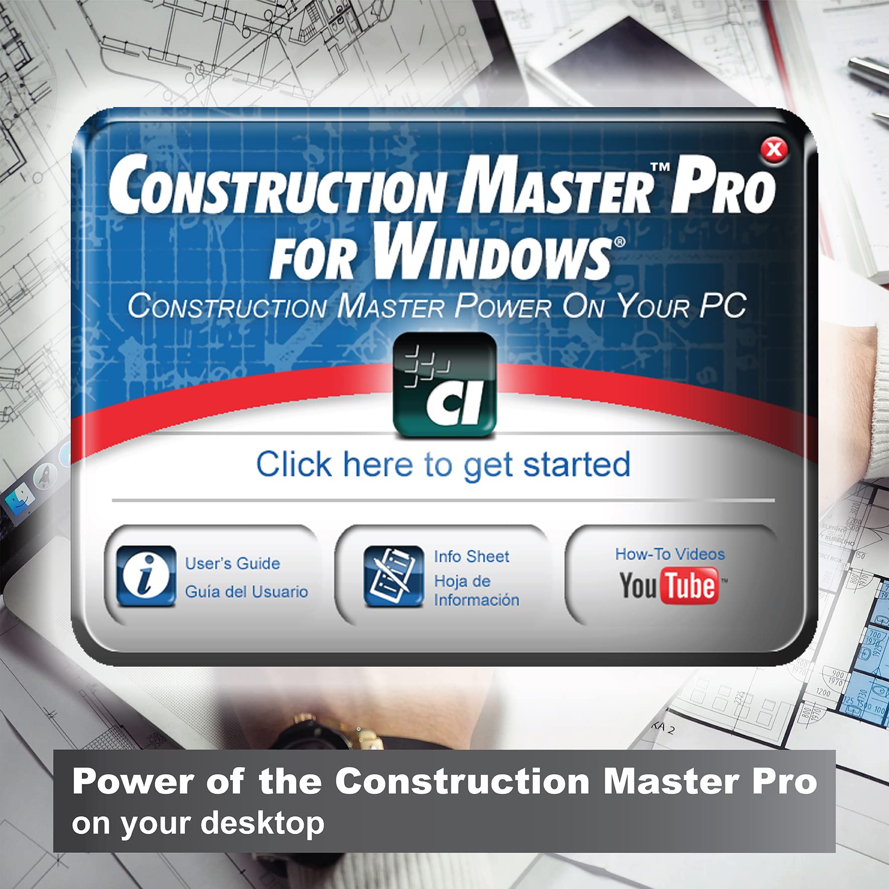 Calculated Industries 4111 Construction Master Pro Software (CD) for Windows | Calculates Construction Math on Your PC | Estimates and Layouts as Handy Pop-up Program
