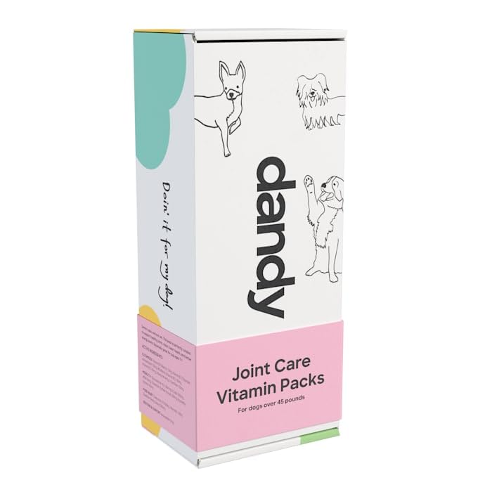 Dandy Glucosamine Chondroitin Dog Supplements - 30 Individually Sealed Packs - 4 Treats Per Pack - Joint Supplement for Dogs - Anti Inflammatory Supplement (Large Breed - Over 45lbs)