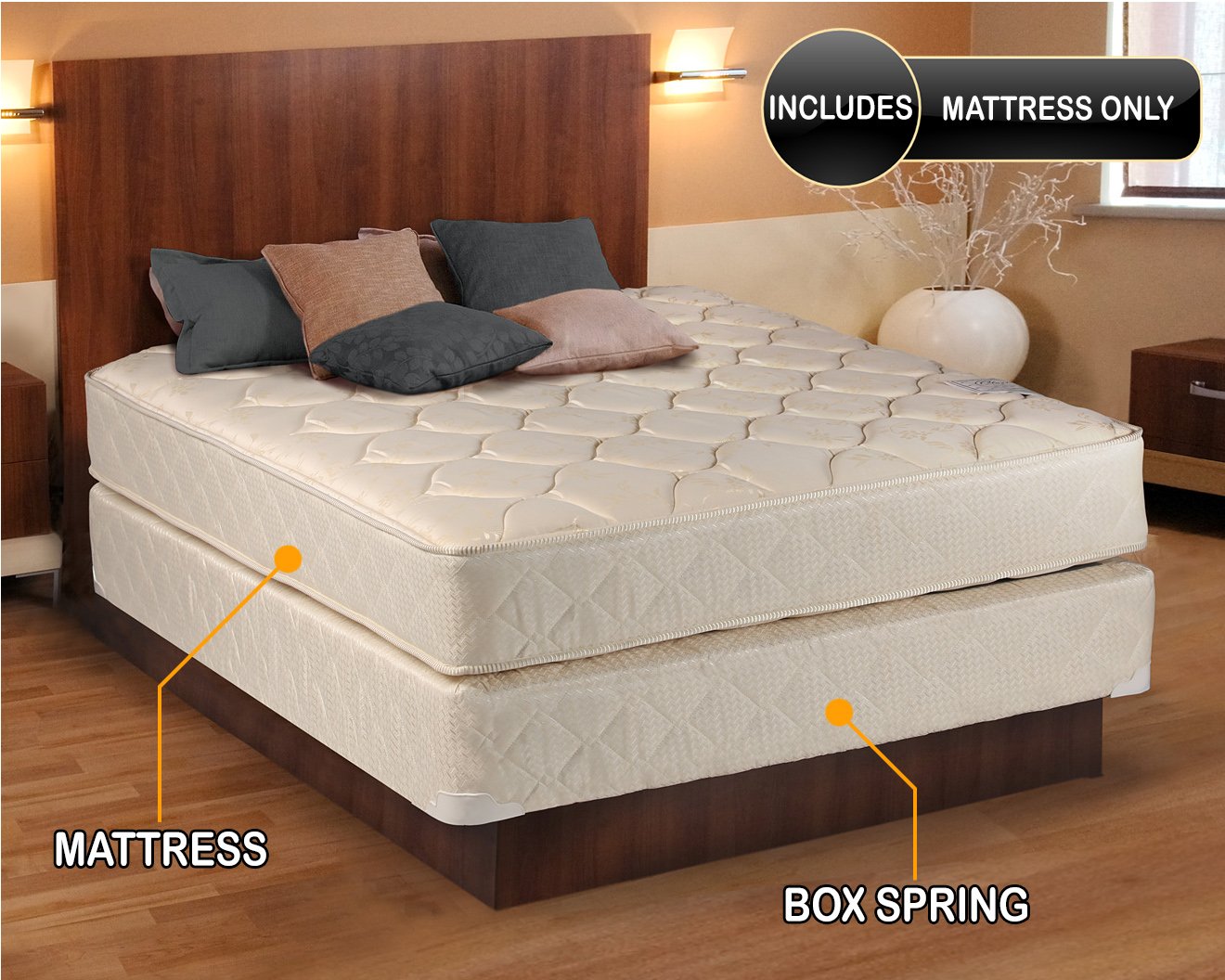 Dream Solutions USA Dream Sleep Comfort Classic Gentle Firm 2-Sided Mattress Only - Fully Assembled, Orthopedic, Sleep Support System, Long Lasting (Full XL 54"x80"x9")