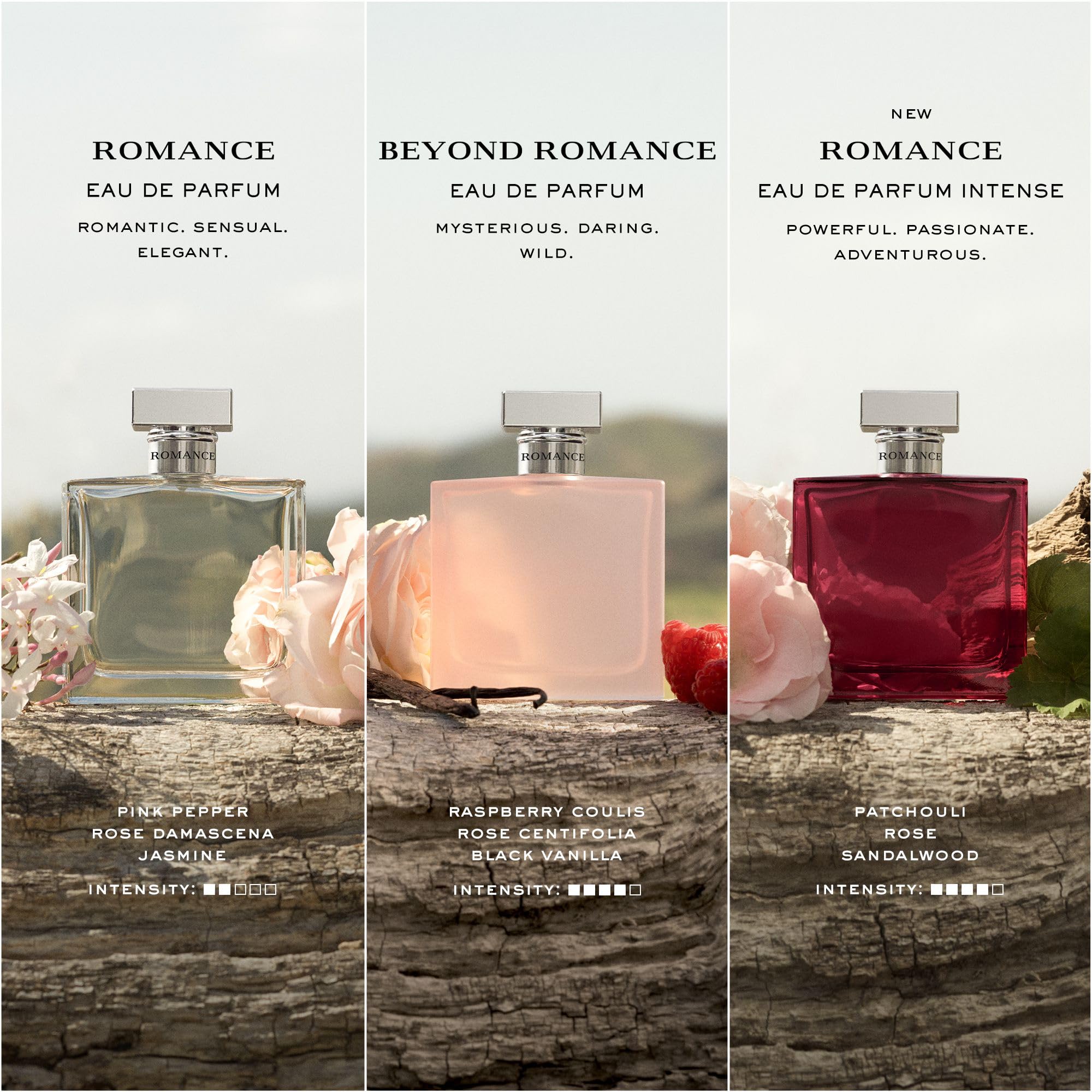 RALPH LAUREN FRAGRANCES Romance - Eau de Parfum - Women's Perfume - Floral & Woody - With Rose, Jasmine, and Berries - Medium Intensity - 3.4 Fl Oz