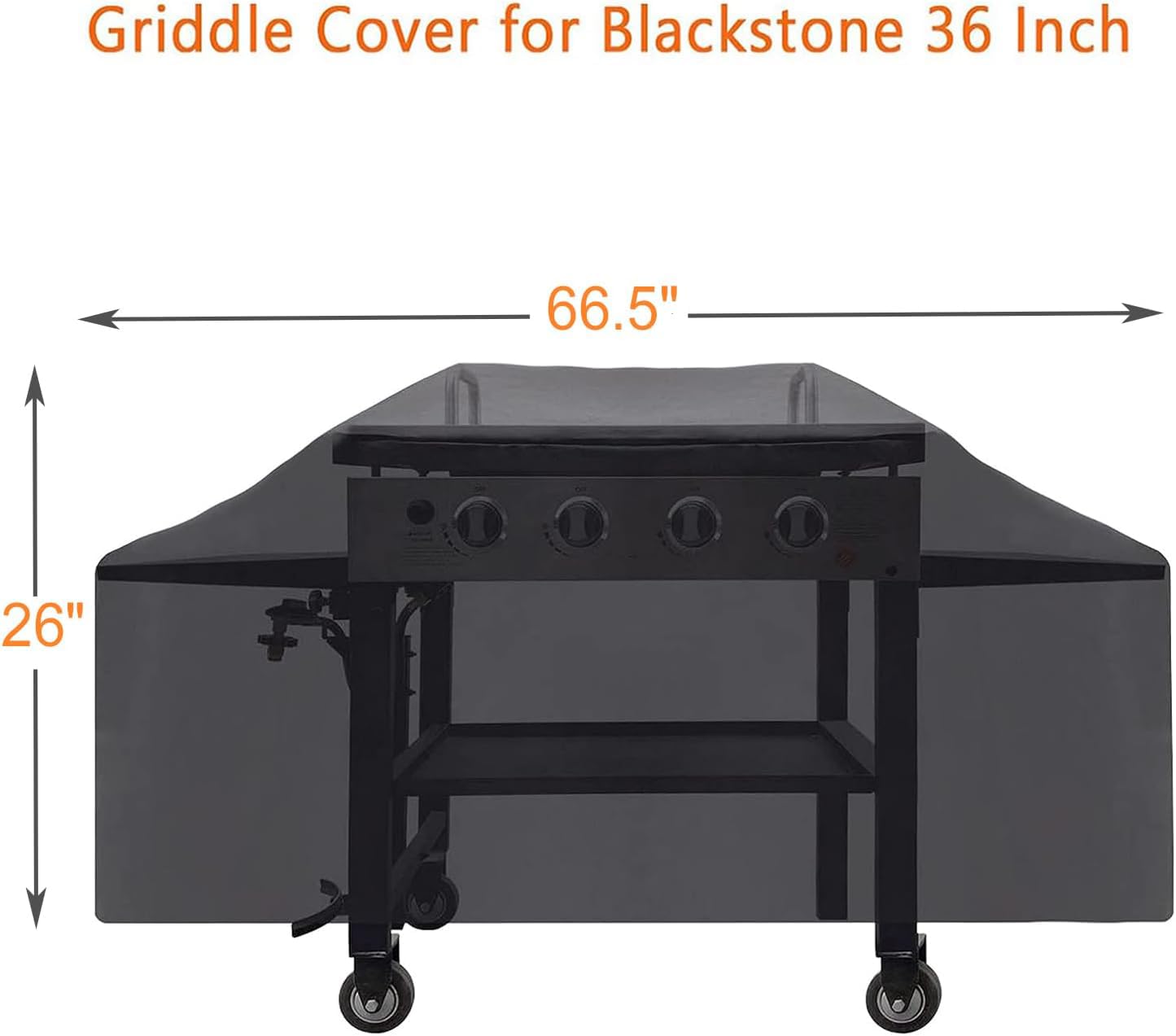 BQMAX 5004 Griddle Lid Grill Hard Cover for Blackstone 36" and 600D Heavy Duty Grill Cover Replacement Kit for Blackstone 36 inch Griddle Hood