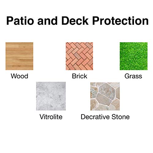 CALPALMY 36" Round Grill Mats for Outdoor Grill Deck Protector - Fireproof Mat for Outdoor Grill Patio and Deck Fire Pit - Fire Retardant Heat Shield Fire Pit Mat for Lawn, Ground and Wood Floor