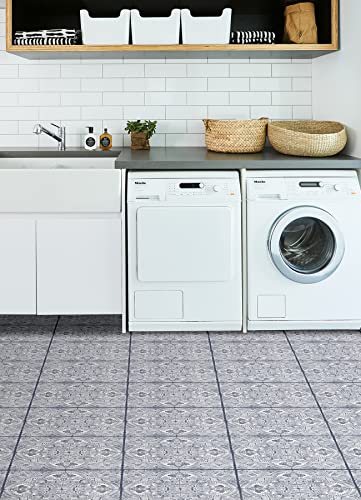 FloorPops Hastings Peel & Stick Floor Tiles, Blue