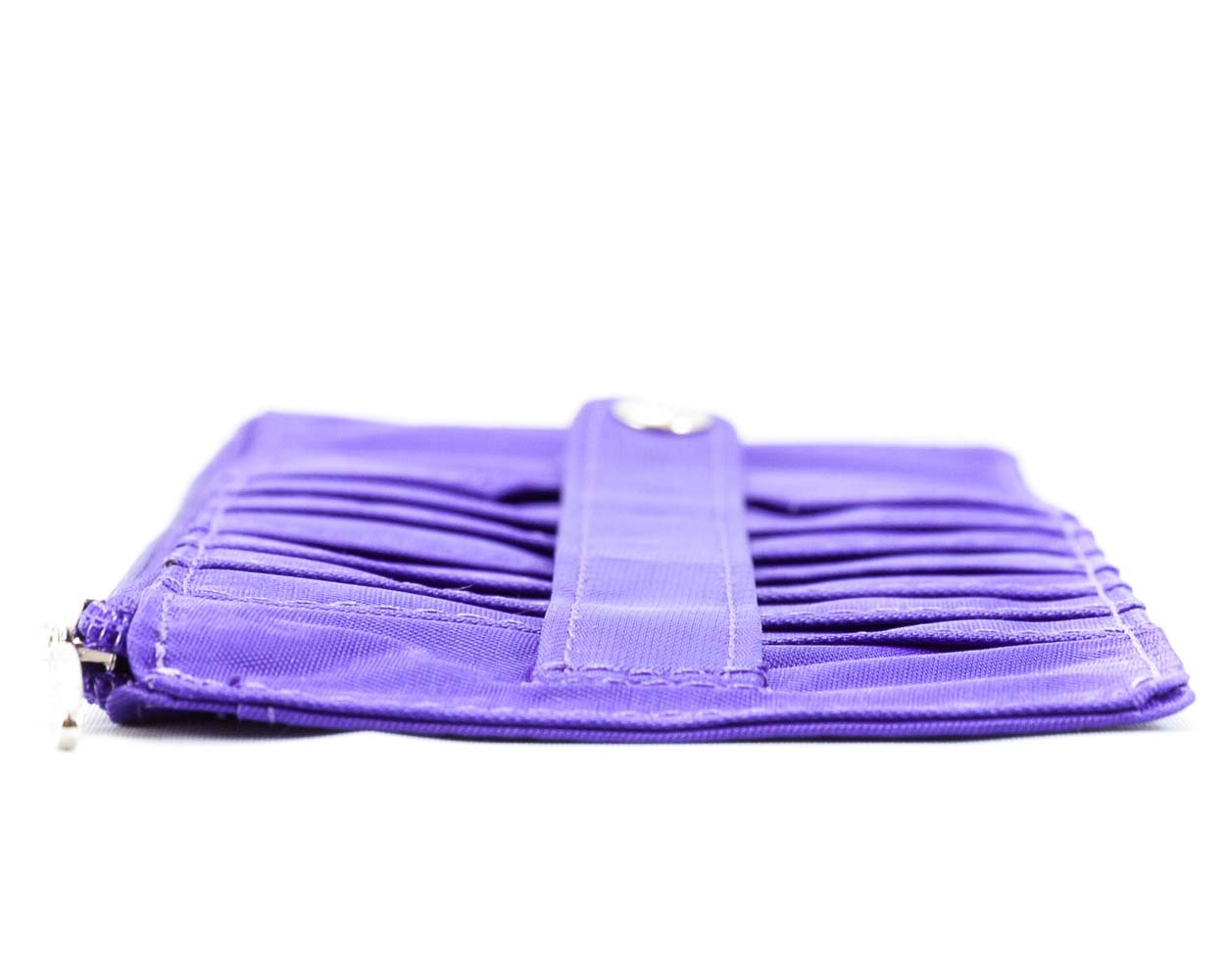 Big Skinny Women's Leather Jaguar Credit Card Slim Wallet, Holds Up to 25 Cards,Lightweight,Slim, Purple