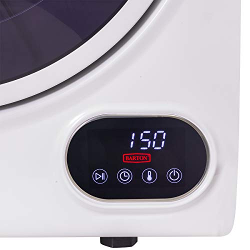 Barton Tumble Dryer White w/Digital Timer Automatic Portable Electric RV Apartment Clothes Laundry Compact