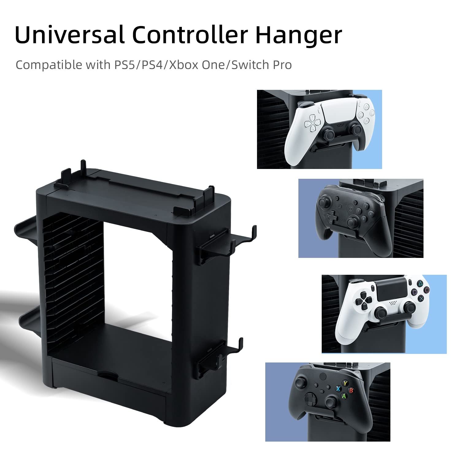 Brandtrendy Nintendo Switch Game Holder Game Disk Rack and Controller Organizer Compatible with Nintendo Switch and Accessories Video Games - Game Storage Tower for Nintendo Switch