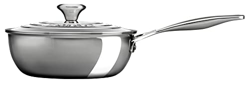 Le Creuset Tri-Ply Stainless Steel 2 Quart Saucier Pan