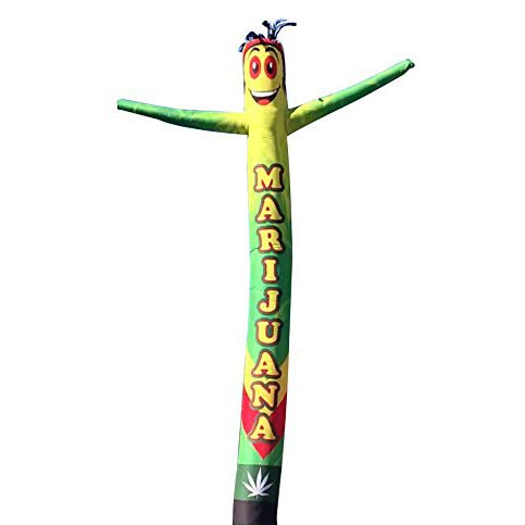 Marijuana Dispensary 20 Foot Tall Inflatable Tube Man Air Powered Dancing Puppet for Outdoors, Replacement Dancer Only