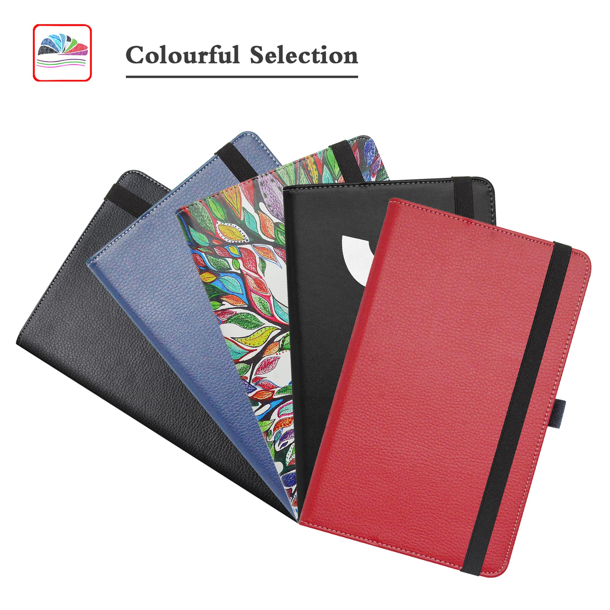Bige for Sunshine T1 Elite Case,Sky Pad 8 Case,Foxx T8 Case,Hyudai Hytab Plus 8WB1 Case,Scepter 8 Case,PU Leather Folio 2-Folding Stand Cover for Sunshine T1 Elite 8" Tablet,Black