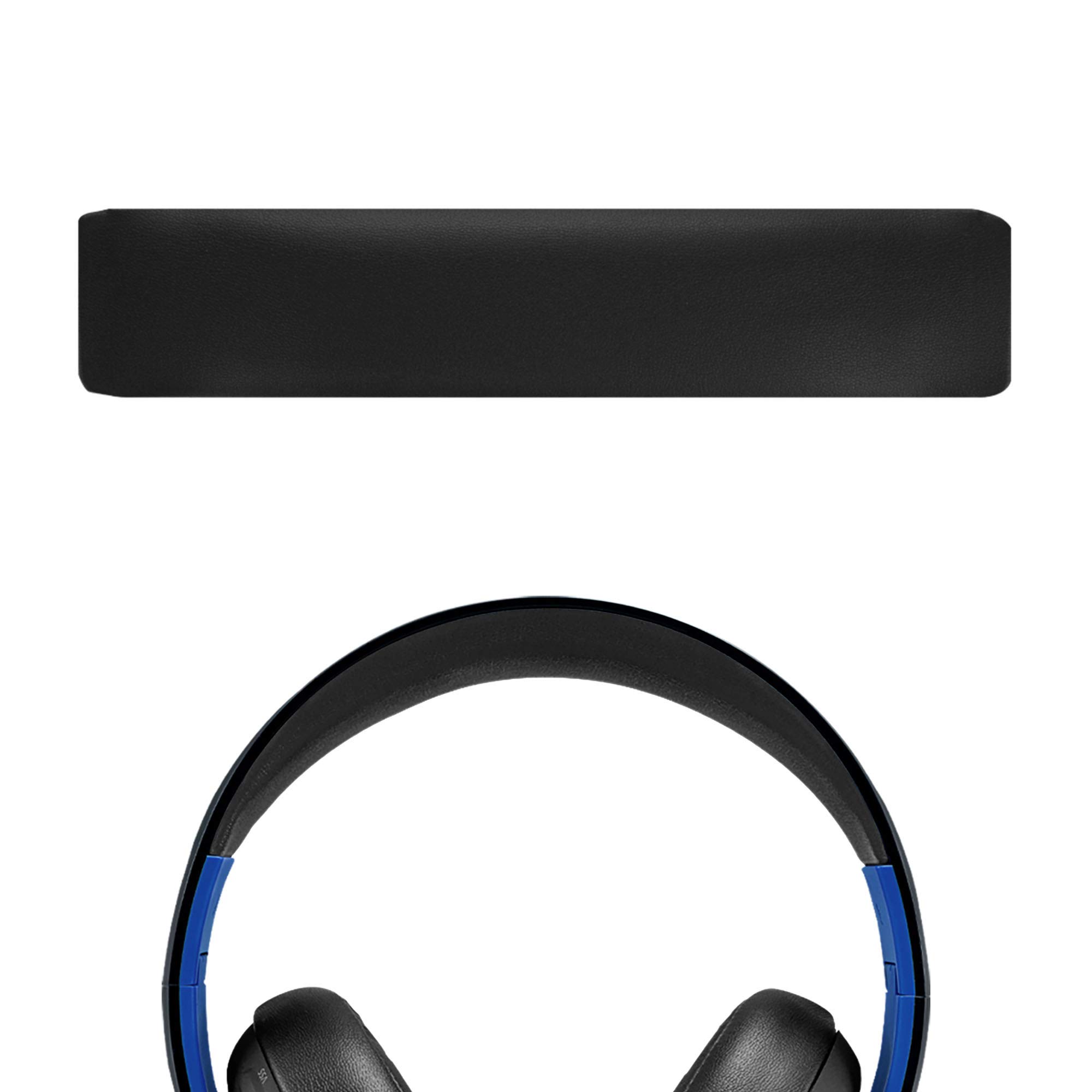 Geekria Protein Leather Headband Pad Compatible with Sony PlayStation Gold Wireless Stereo Headset PlayStation 4 PS3 PS4 CECHYA-0083, Headphones Replacement Band, Top Cushion Cover Repair Part