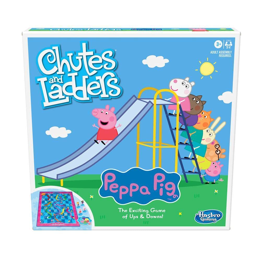Hasbro Gaming Chutes and Ladders: Peppa Pig Edition Board Game for Kids Ages 3 and Up, Preschool Games for 2-4 Players