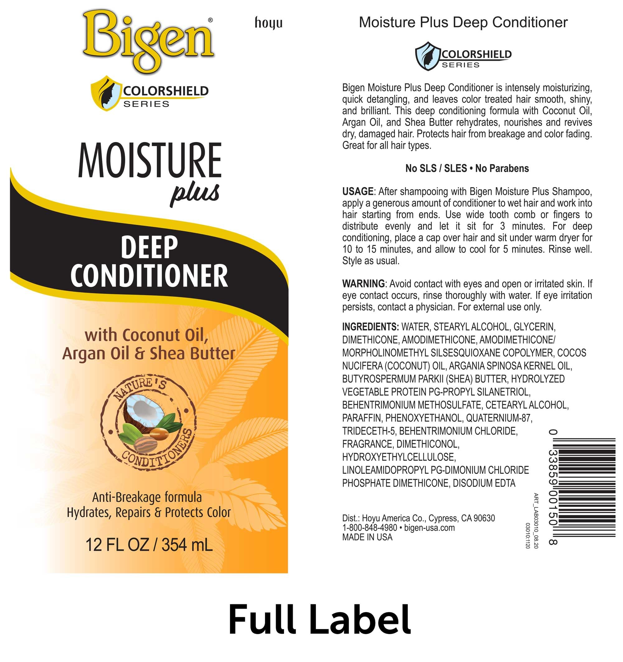 Bigen Colorshield Moisture Plus Deep Conditioner 12 fl oz (Pack of 2)