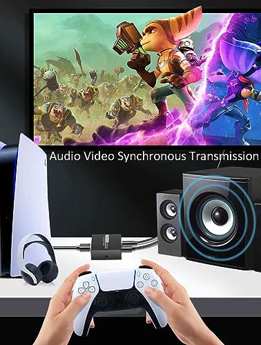 HDMI Audio Extractor, 4K HDMI to HDMI Splitter 3.5mm AUX Audio 1080P, Compatable for TV, PC, PS3/4/5, Blu-ray/DVD/HD Player, Projector, Sound System, Xbox, Switch