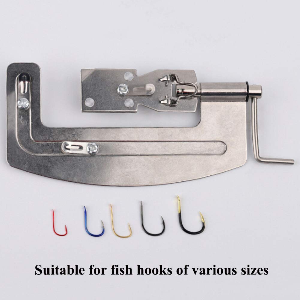 Biowlucn Automatic Fishing Hooks Line Tier + Hook Trigger Spring Machine Stainless Steel Fish Hook Line Knotter