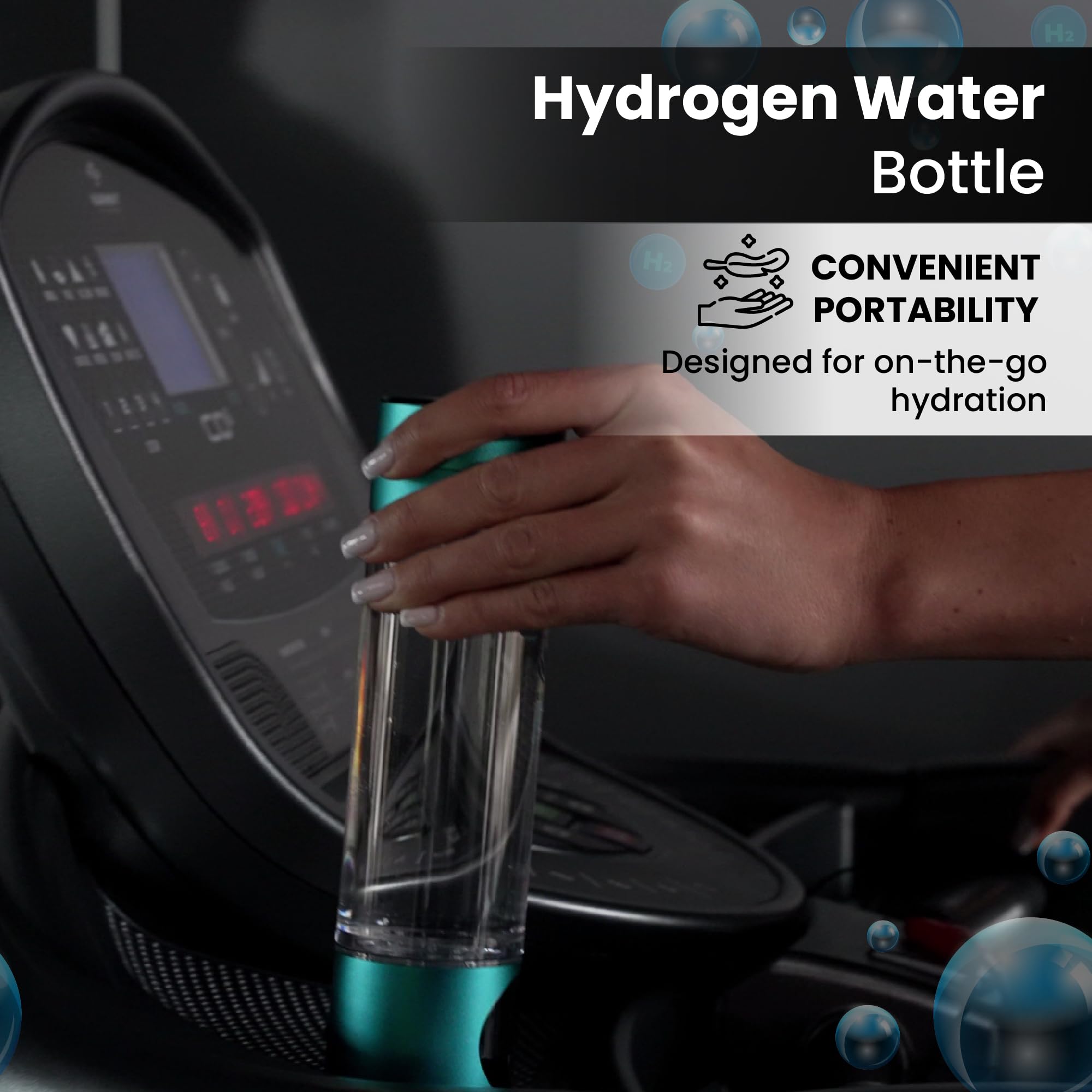 Hydrogen Water Bottle, Hydrogen Water Bottle Generator Produces Pure Hydrogen Water, SPE/PEM Technology, OLED Display, Purification Vent, Generates up to 5500 PPB, Best Hydrogen Water Generator.