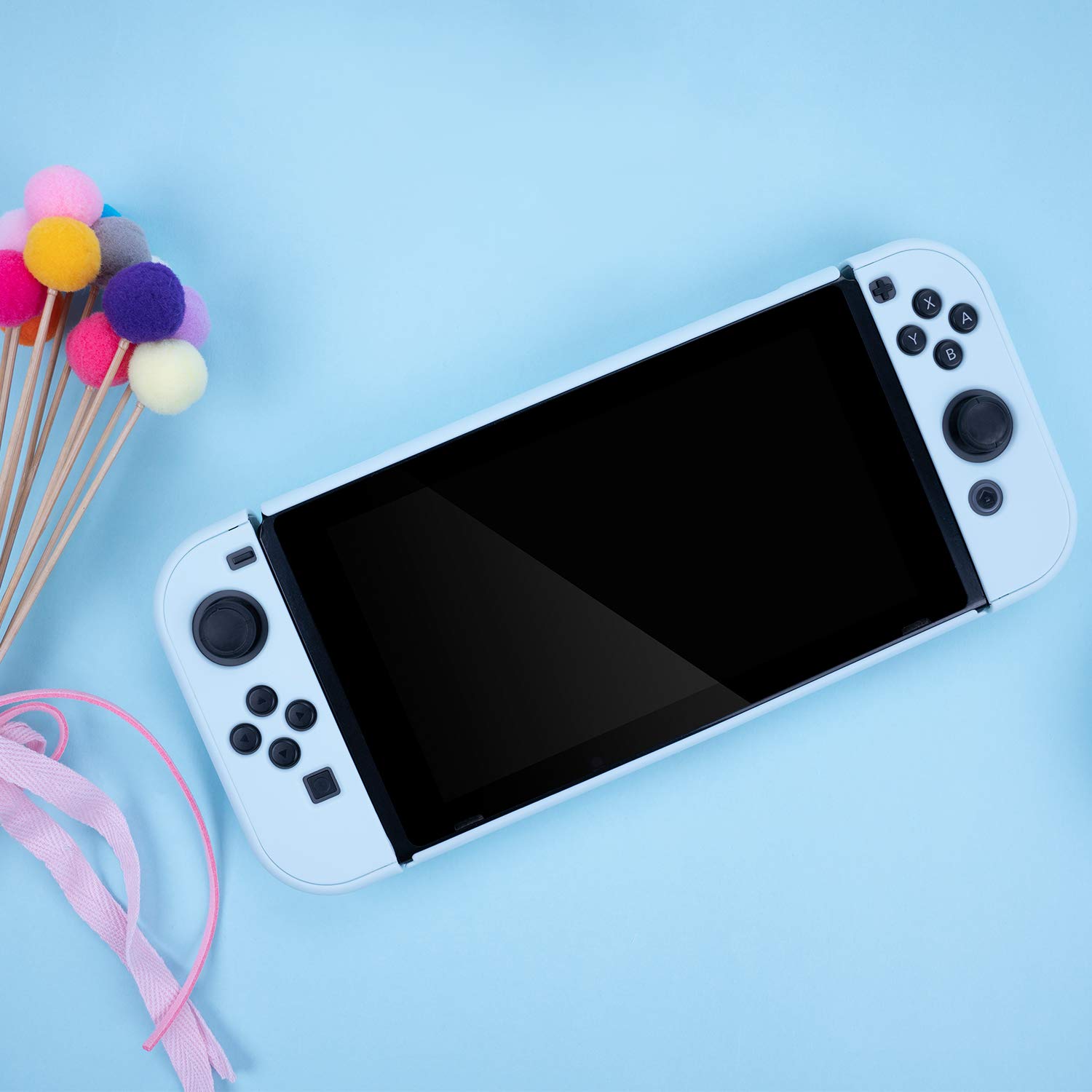 GeekShare Switch Protective Case Slim Cover Case for Switch and Joy Con - Shock-Absorption and Anti-Scratch (Blue)