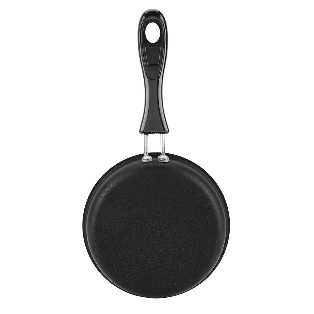 DEWIN Mini Nonstick Egg Pan Omelet Pan, 4.7” Single Serve Egg Nonstick/Skillet, Portable and Mini Nonstick Round Egg Pan for Kitchen Cooker