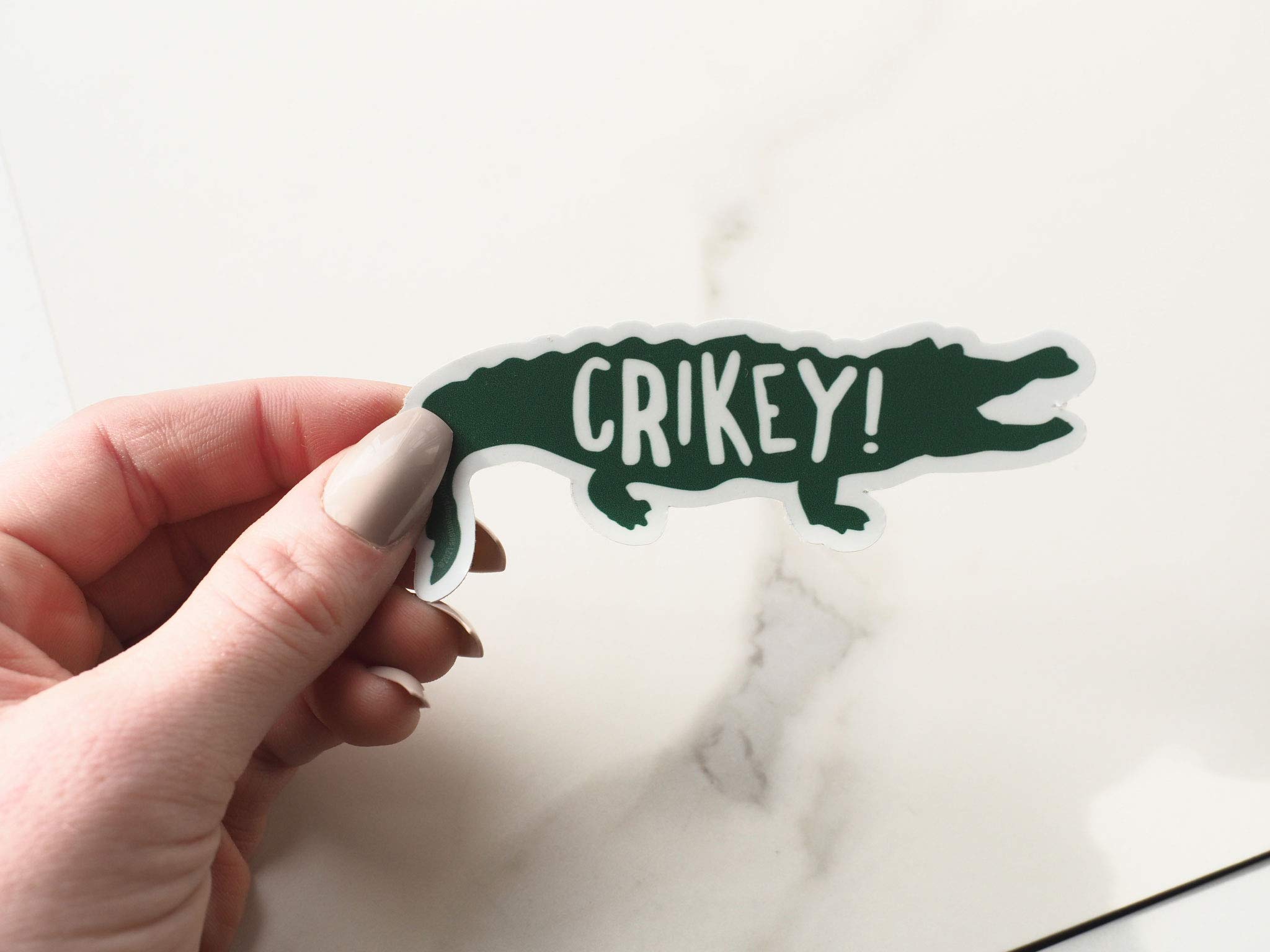 Crikey Sticker, Cute Crocodile Stickers for Hydroflask, Crocodile Dundee Quote, Croc Hunter Australian Sayings, Aussie Quotes, Reptile Decal
