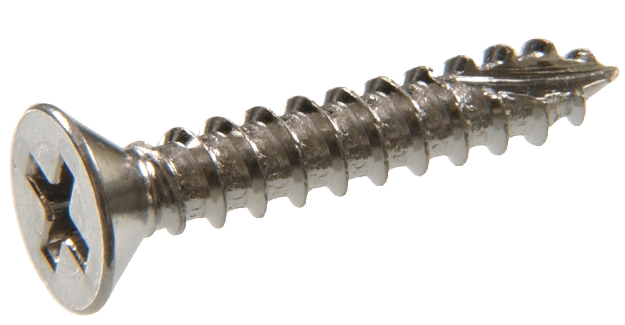 The Hillman Group 45378 5-Inch x 3/4-Inch Flat Phillips Wood Screw, Chrome, 50-Pack