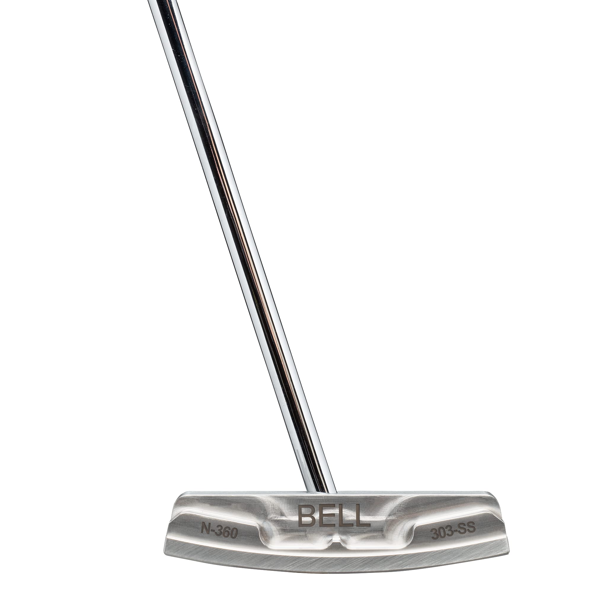 Bell N-360 No-Offset CNC Milled Center Shaft Standard Blade Golf Putter + Tacki-Mac Jumbo Flat Top Grip (Left, 32)