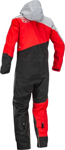 FLY Racing Adult Cobalt Shell Snow Bike Monosuit (Red/Grey, Medium)