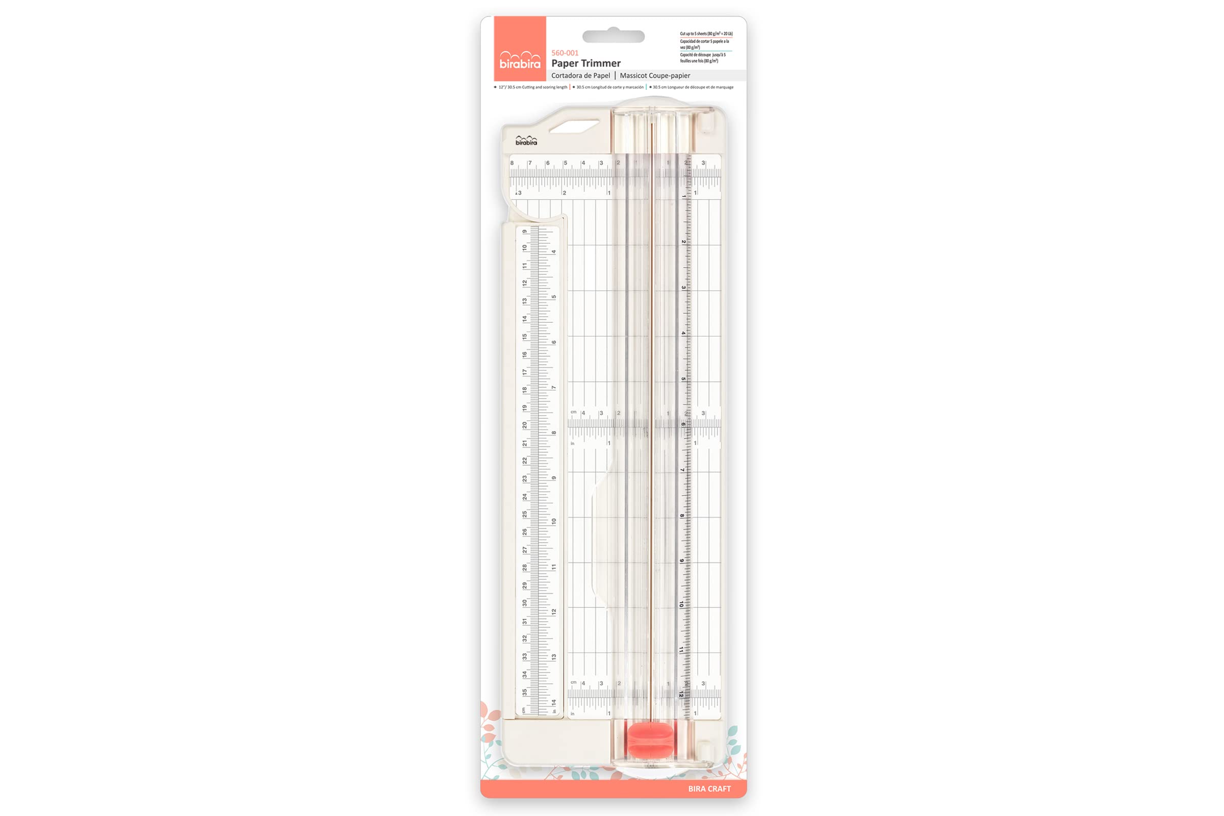 Bira Craft Paper Trimmer with Swing-Out Arm, 12" x 3" Base for Coupons Craft Paper and Photos