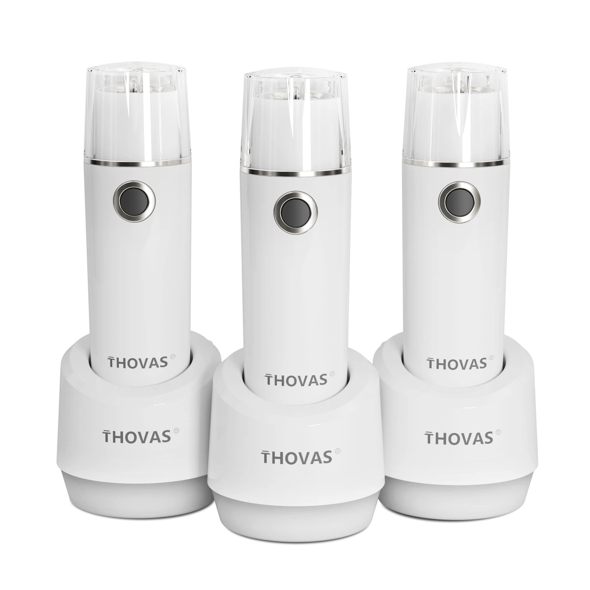 THOVAS Emergency LED Flashlight, Power Failure Light, Plug-in Flashlight for Home, Rechargeable Power Failure Flashlights, Handheld Lights Perfect for Hurricane, Survival Kits Emergencies 3 Pack