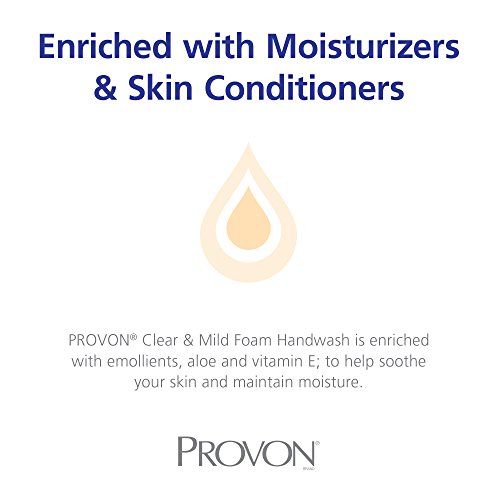 PROVON Clear & Mild Foam Handwash, Fragrance Free, EcoLogo Certified, 700 mL Foam Hand Soap Refill for PROVON ADX-7 Push-Style Dispenser (Pack of 4) - 8721-04