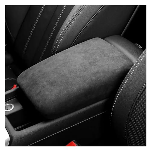BACION Compatible for Audi A4 A5 S4 S5 2017 2018 2019 2020 2021 2022 Alcantara Car Trim Interior Armrest Box Shell Sheath Cover (Color : Red S-line)