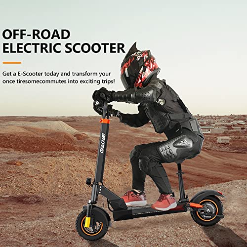 iENYRID 800W Adults Electric Scooter with Seat, Updated 48V 16Ah Battery, 28MPH Top Speed, 25miles Range, Dual Suspension & Braking System,10'' Off-Road Tire, Foldable Commuter E-Scooter