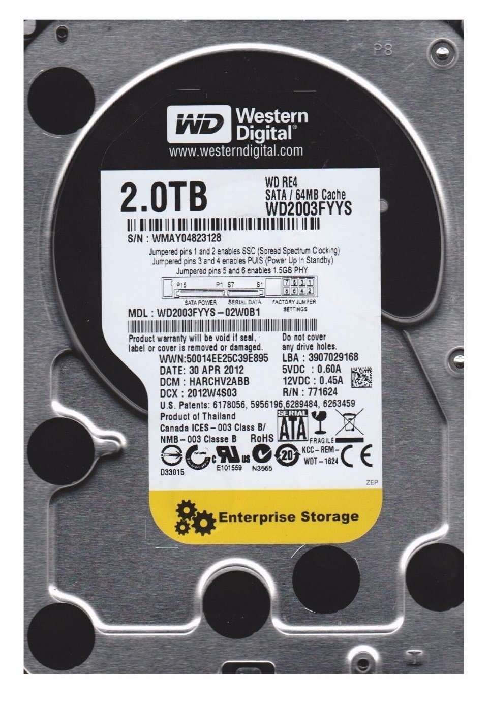 REFURB 2TB 7200 RPM 64MB CACHE SATA
