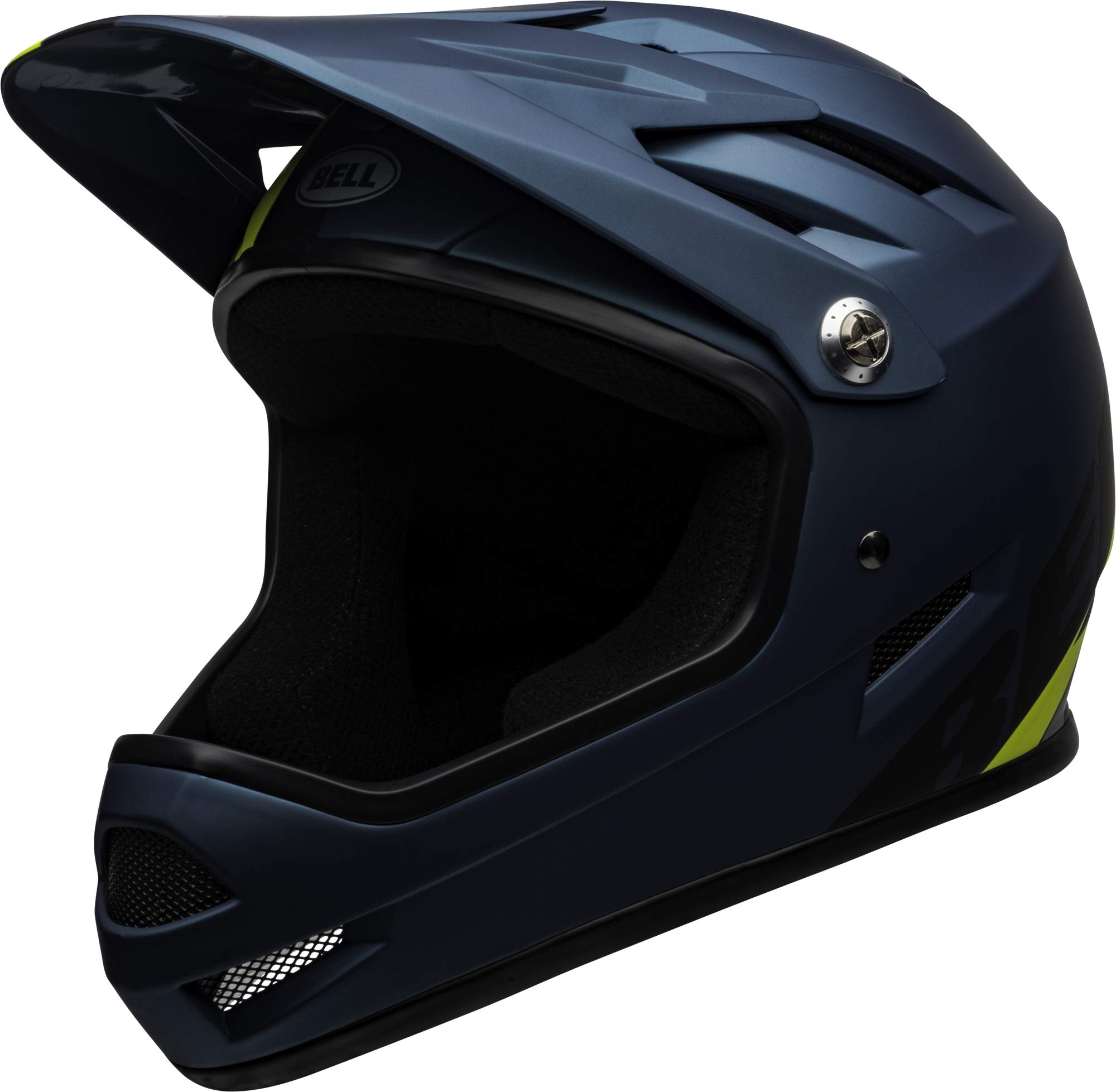BELL Sanction Adult Full Face Bike Helmet - Matte Blue/Hi-Viz (2023), Medium (55-57 cm)
