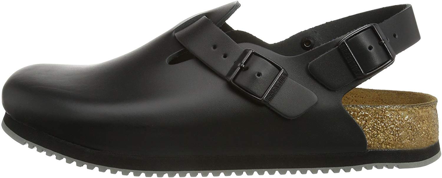 Birkenstock Men's Tokyo Black Leather Clogs 38 Normal
