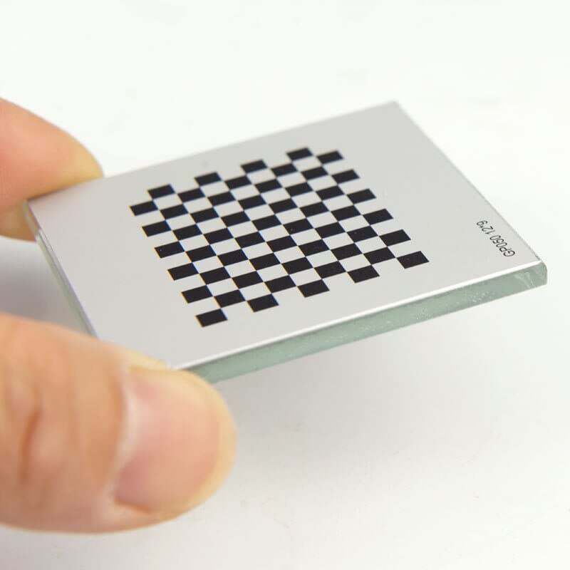 CUREOL 12x9 Float Glass Substrate Visual Optics Correction Board Checkerboard Target Plate Diffuse Reflection Opacity Square Array (Size : 50x50mm)