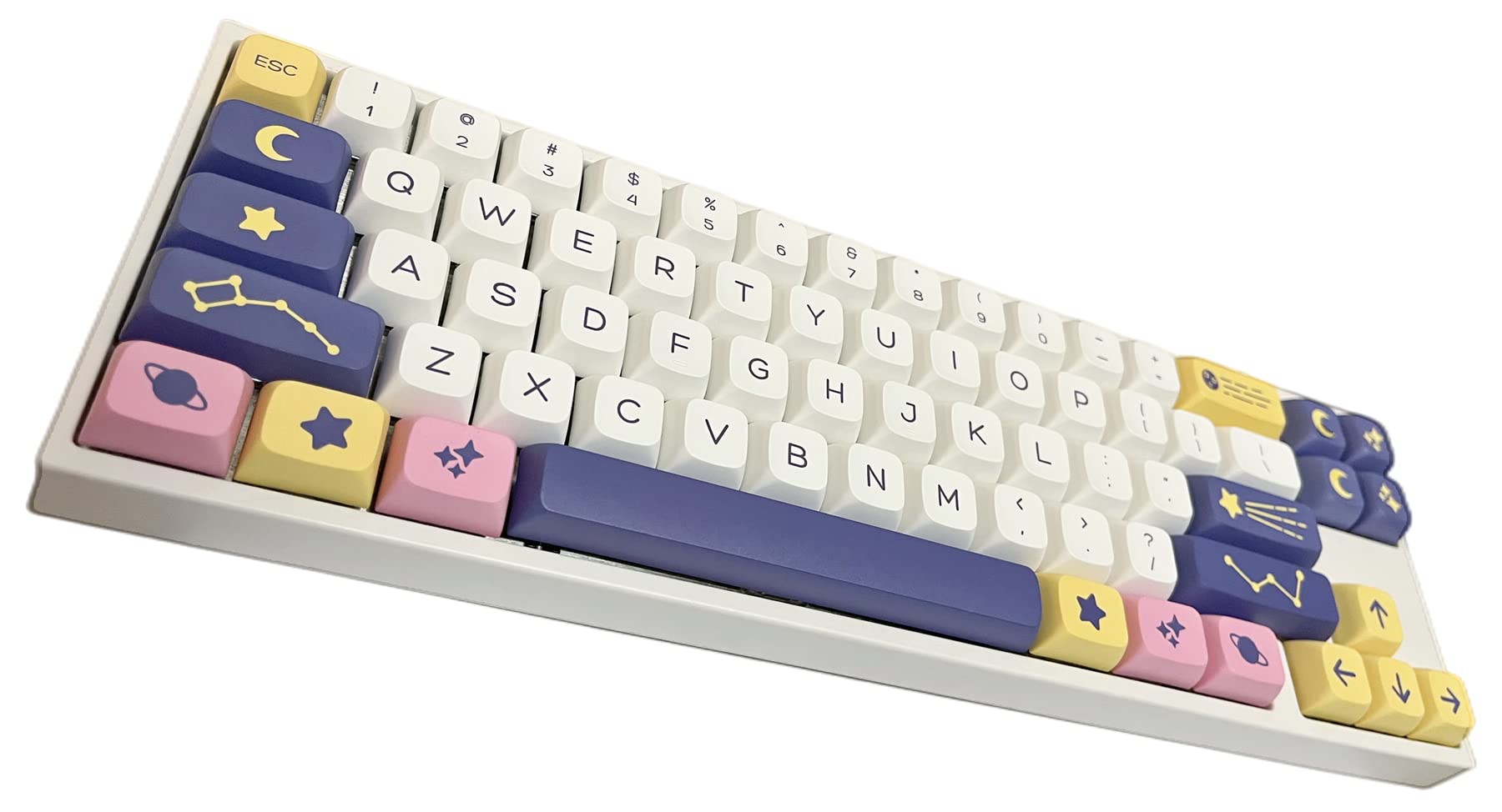 Benemate Constellation Keycaps, 104 + 29 Keycap Set, Dye-Sublimation PBT Keycaps, XDA Profile Custom Keycaps for DIY Cherry MX Mechanical Gaming Keyboards