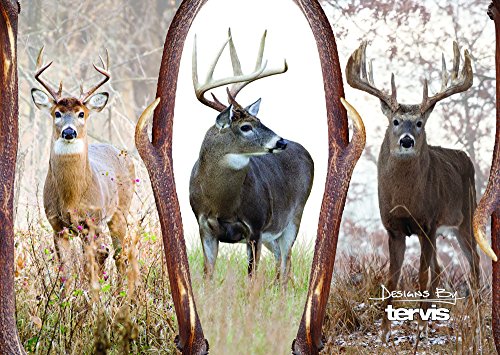 Tervis Deer Trio Stainless Steel Tumbler with Clear and Black Hammer Lid 30oz, Silver