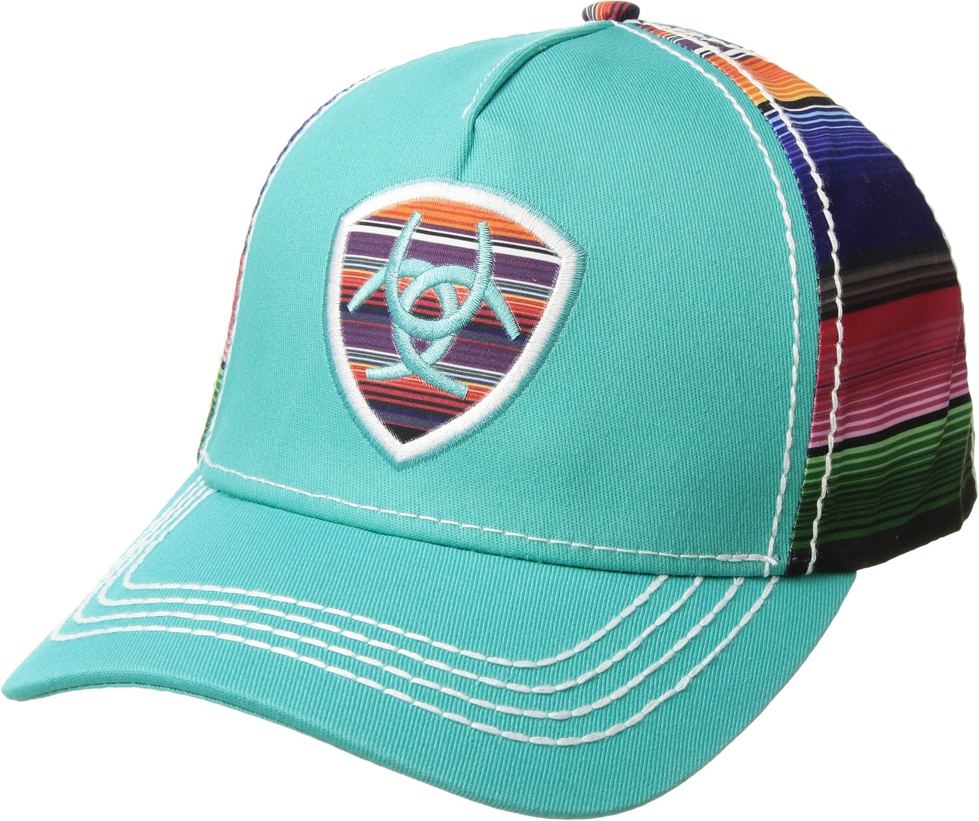 ARIAT Serape Logo Shield Ball Cap Turquoise/Multi One Size