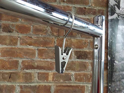 NAHANCO 610ECS12 Swivel Boot Clip Hanger, Brushed Chrome, Metal Clip, 4.5β (Pack of 12)