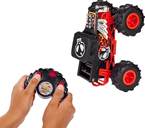 Hot Wheels RC Monster Trucks Bone Shaker in 1:15 Scale, Remote-Control Toy Truck with Terrain Action Tires