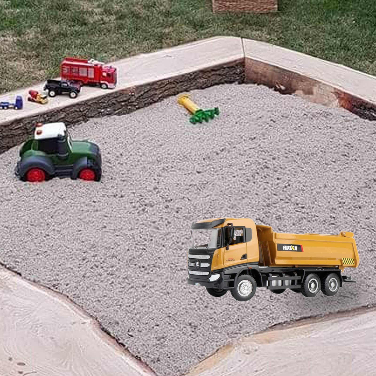Gemini&Genius Construction Dump Truck Toy, Heavy Duty Alloy Construction Toys Vehicle, 1:50 Scale Diecast Site Dumper, Toy Trucks for Kids 8,9,10,11,12 Year Old and up