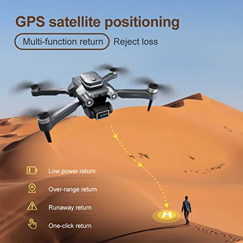 Hedgx Gps Drone with 4k Camera for Adults, Rc Quadcopter with Auto Return, Follow Me, Brushless Motor, Circle Fly, Route Fly, Altitude Hold, Headless Mode, Gift for Family