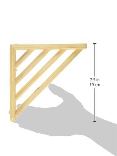 Prevue Pet Products 3300 Wood Corner Shelf Laddered Platform for Bird Cages, 7 by 7-Inch