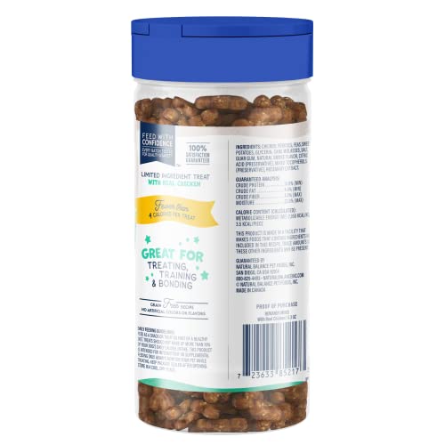 Natural Balance Limited Ingredient Mini-Rewards Chicken Grain-Free, Training Treats for Dogs | 5.3-oz. Canister