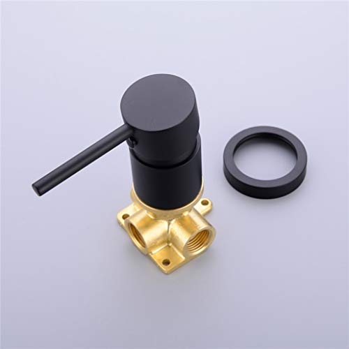 BINCAVIDOU Bidet Spray Set, Matte Black Concealed Toilet Bidet Sprayer Hot and Cold Mixer Valve Brass Bidet Shower Tap and Holder with Booster Nozzle,C