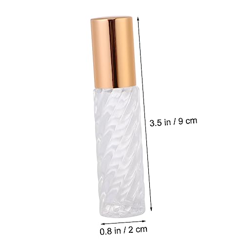 FOMIYES Perfum 10pcs Perfume Mini Lip Gloss Roller Bottle Refillable Container Perfume Roller Bottles Rolling Balls Roll-on Bottles Essential Oil Essential Oil Bottle Multifunction